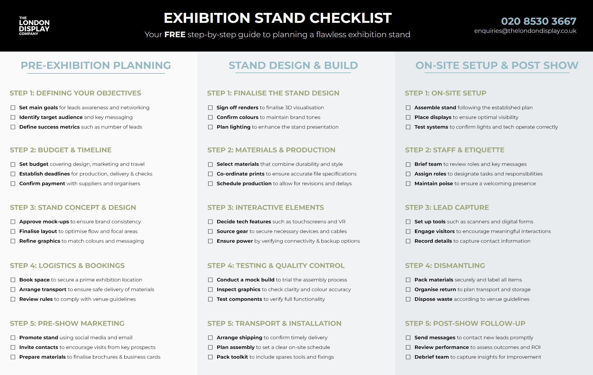 How to Plan an Exhibition Stand + FREE Checklist